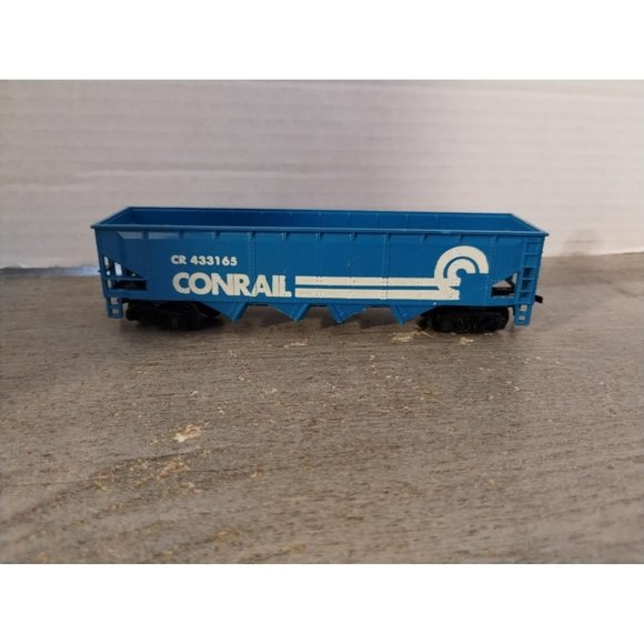 Toys | Ho Scale Tyco 4 Conrail Open Hopper Car Blue 433165 | Poshmark